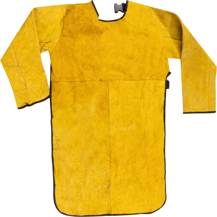 Heavy-duty Kevlar yellow leather welding yoke apron jackets | Online ...