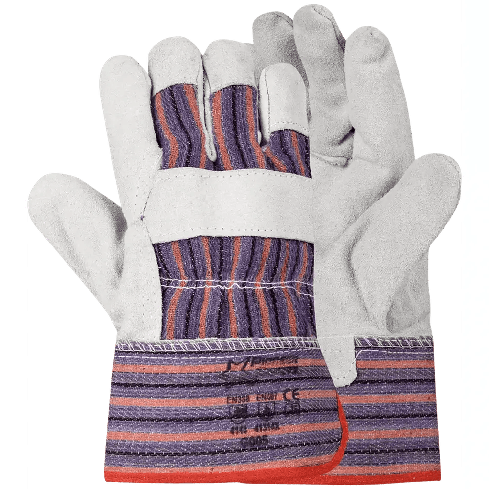50mm 2.5'' Candy stripe chrome leather cotton back rigger gloves ...