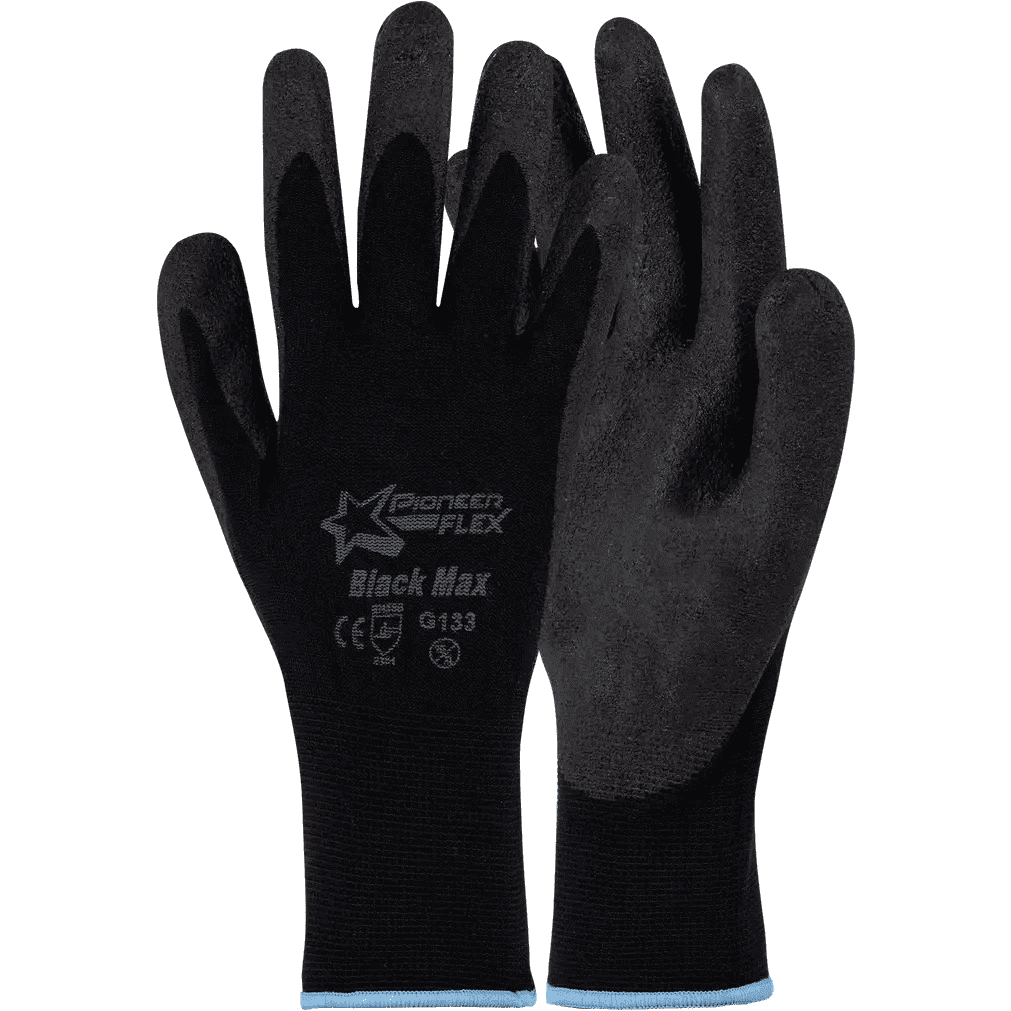 Flex Blackmax PVC rough palm nylon gloves Abrasion-Lv2 – Online Industrial