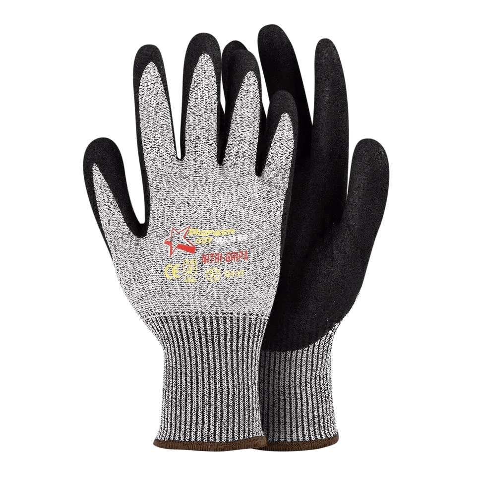 CUTMASTER Nitri Gripa nitrile palm cut-resistant gloves Cut-Lv5 ...