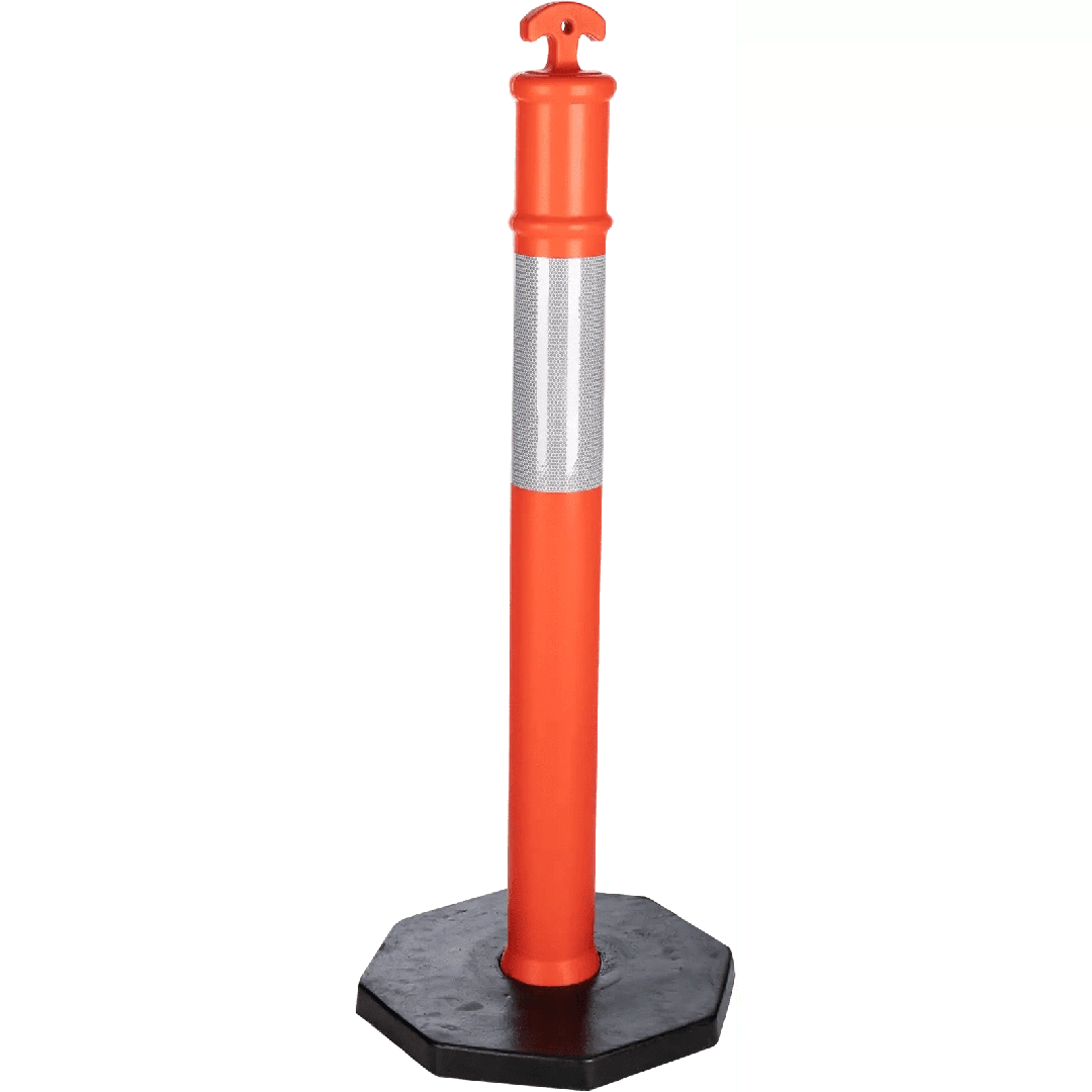 1100mm Reflective orange PVC traffic safety posts | Online industrial S ...