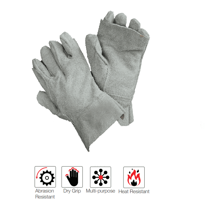 50mm 2.5'' Apron palm chrome leather welding gloves – Online Industrial